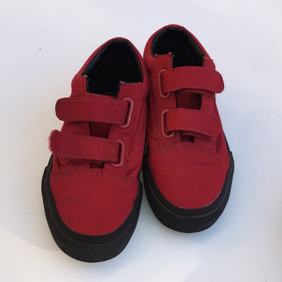 Vans | Shoes | Kids Velcro Red Vans Kids | Poshmark